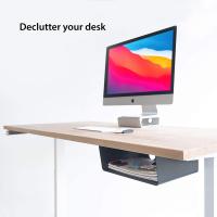 China Workstations Desk Accessories Under Table Storage Welded Metal Shelf in Carbon Steel for sale