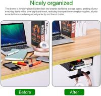 China Custom Logo Workstations Hidden Drawer Organizer for Under Desk Office Table Storage for sale