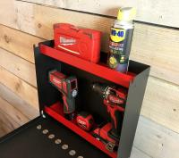 China Wall Mounted Cordless Drill Rack Metal Type Iron Customized Tool Storage Holder Shelf for sale