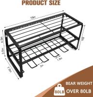 China Metal Wire 3 Layers Wall Mount Tool Shelf for Cordless Drill Organization and Storage for sale