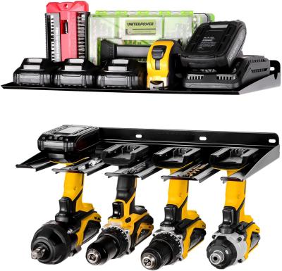 China Power Tools Organizer Cordless Drill Storage Rack Heavy Duty Wall Mounted Metal Shelf for sale