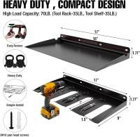 China Power Tools Organizer Cordless Drill Storage Rack Heavy Duty Wall Mounted Metal Shelf for sale
