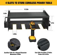 China Charging Station Heavy Duty Wall Mount Cordless Drill Storage Rack Drill Bit Holder for sale