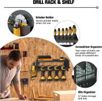 China Charging Station Heavy Duty Wall Mount Cordless Drill Storage Rack Drill Bit Holder for sale