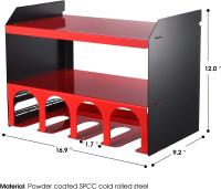China Metal Wall Mount Power Tool Storage Organizer with Four Drill Holders and Drill Bit Rack for sale