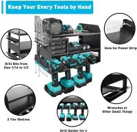 China Heavy Duty Stainless Steel Compact Tools Box Organizer Garage Storage System Rack Drill Charging Station Holder for sale