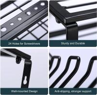 China Wall Mounted Carbon Steel Rectangle Drill Storage Rack for Power Tool Organization for sale