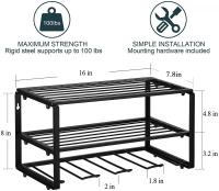 China Wall Mounted Carbon Steel Rectangle Drill Storage Rack for Power Tool Organization for sale