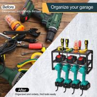 China Hook Type Installation Heavy Duty Tool Shelf Tool Storage Organizer Holder for Power Tool Drill for sale