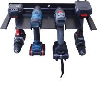 China Heavy Duty Floating Tool Shelf Metal Power Tool Storage Organizer Holder Wall Mounted Storage Rack for sale