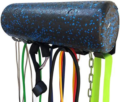 China Bag Wall Mount Gym Organizer for Fitness Bands Storage Tray Foam Rollers and Jump Rope for sale