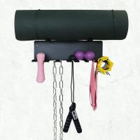 China Bag Wall Mount Gym Organizer for Fitness Bands Storage Tray Foam Rollers and Jump Rope for sale