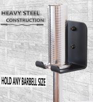 China Carbon Steel Single Barbell Storage Holder Wall Mount Hanging Rack for Drill Tools for sale