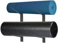 China Wall Mount Yoga Mat Holder Foam Roller Towel Rack Gym Accessories Storage Rack Wedding Steel Multifunction Modern Rectangle 1,2 for sale