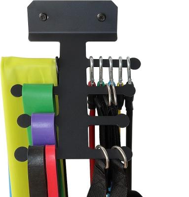 China Non-folding Rack Multi-purpose Resistance Band Slot Organizer Storage Hanger Gym Fitness Tool Rack for sale