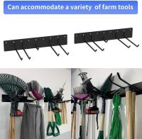 China Stocked and Non-folding Aluminum Garden Yard Tool Storage Rack with Heavy Duty Hooks for sale