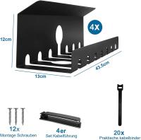 China Office Home Space Saving Cable Management Tray with Hook Type Installation and Cable Clamps for sale