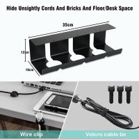 China Organize Power Strip Wires Under Desk with Flexible Single Tier Cable Management Tray for sale