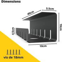 China Organize Power Strip Wires Under Desk with Flexible Single Tier Cable Management Tray for sale