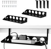 China Maximize Space with Perforated Computer Desk Cable Management Rack Tray 43x10x10cm for sale