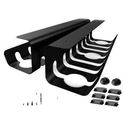 China Effortlessly Manage Cables with our Single Tier Under Desk Cable Management Box/Tray for sale