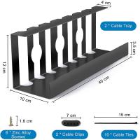 China Effortlessly Manage Cables with our Single Tier Under Desk Cable Management Box/Tray for sale