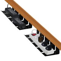 China Functional Design Powder Coated Metal Cable Duct for Horizontal Desk 43x10x10cm White for sale