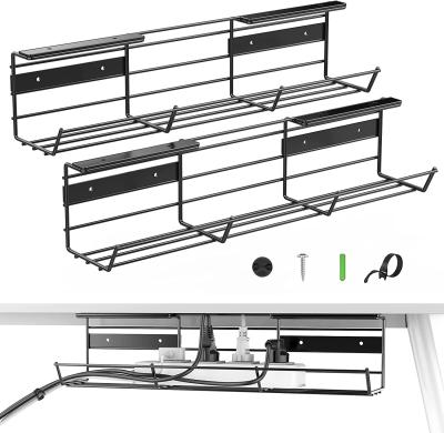 China Office and Home Standing Desk Cable Tray Basket with Sturdy Metal and Flexible Design for sale