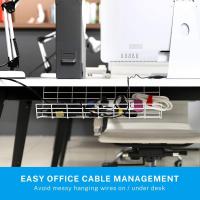 China Office and Home Standing Desk Cable Tray Basket with Sturdy Metal and Flexible Design for sale