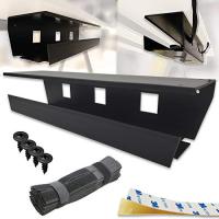 China Flexible Height Adjustable Metal Cable Duct 43x10x10cm Carbon Steel Workplace C Channel for sale