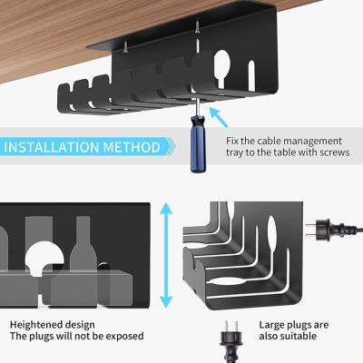 China Electric Wire Cable Duct Systems Organize Cables with Under Desk Cable Management Tray for sale