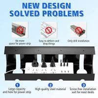 China Living Room Desk Cable Tray Single Tier Metal Cable Hanging Brackets for Organization for sale