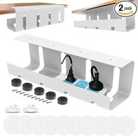 China Living Room Desk Cable Tray Single Tier Metal Cable Hanging Brackets for Organization for sale