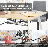 China Organize Your Desk Cables with No Drill Carbon Steel Cable Tray and Wire Organizer for sale