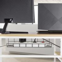 China Organize Your Desk Cables with No Drill Carbon Steel Cable Tray and Wire Organizer for sale