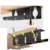 China Cable Duct Management for Office Furniture Perforated Expandable Under Desk Cable Tray for sale