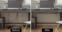 China Cable Duct Management for Office Furniture Perforated Expandable Under Desk Cable Tray for sale