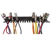 China Customized Logo Print Iron Modular Patch Cable Holder Wall Mountable Hanger Claw 19 Slots for sale