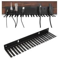 China Customized Logo Print Iron Modular Patch Cable Holder Wall Mountable Hanger Claw 19 Slots for sale