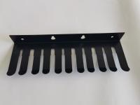 China Customized Logo Print Iron Modular Patch Cable Holder Wall Mountable Hanger Claw 19 Slots for sale