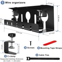 China Single Tier Cable Tray Organizer for Sturdy Desk Wire Management Solution Under Desk for sale