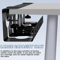 China Single Tier Cable Tray Organizer for Sturdy Desk Wire Management Solution Under Desk for sale