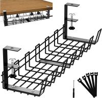 China Sturdy Metal Cable Management Under Desk Upgrade Your Wire Management Game with Clamp for sale