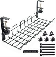 China Convenient No Drill Standing Desk Cable Management Tray with Lead Time of 10-30 Days for sale
