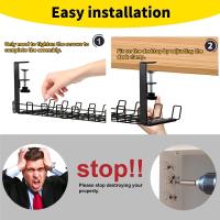 China Silver Metal Wire Cable Tray The Ultimate Solution for Under Desk Cable Management for sale