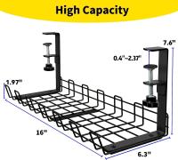 China Silver Metal Wire Cable Tray The Ultimate Solution for Under Desk Cable Management for sale