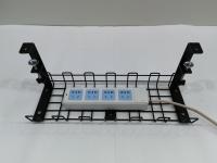 China Metal Fabric Type Under Desk Cable Management Tray White No Drill Desk Cord Organizers for sale