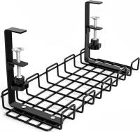 China Neat and Tidy Wire Management with Carbon Steel Under Desk Cable Organizers for sale