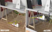 China Under Desk Cable Wire Management Tray with Powder Coating and ISO ROHS Certificate for sale