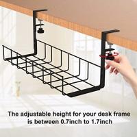 China Streamlined Wire Management Under Desk Shelf with Screw Non-folding Rack for sale
